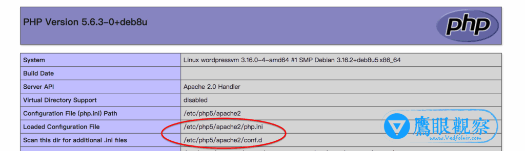 Apache伺服器「php.ini」、「conf.d」設定檔案在哪個目錄的路徑位置上？ - 鷹眼觀察